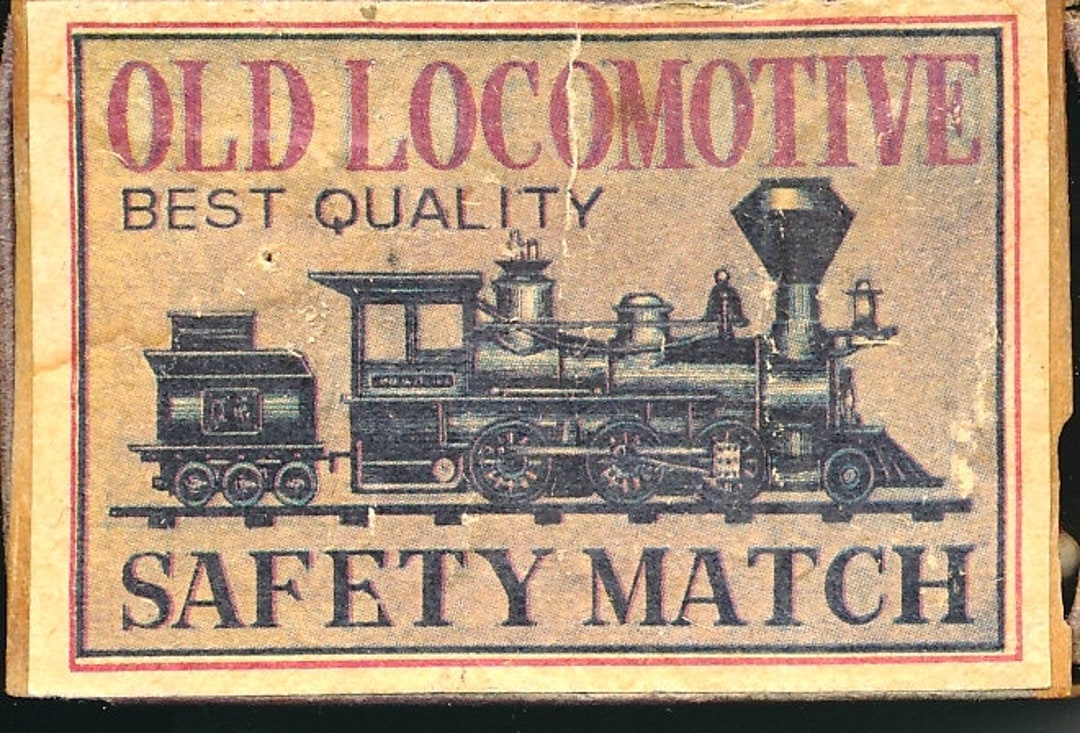 Old Locomotive Safety Match Box Empty - Etsy