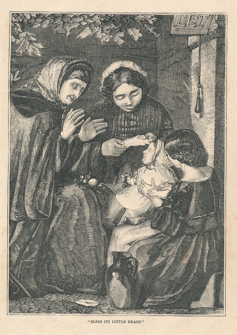 Antique Authentic Lithograpyh Victorian Art Lot of 7 From the January ...