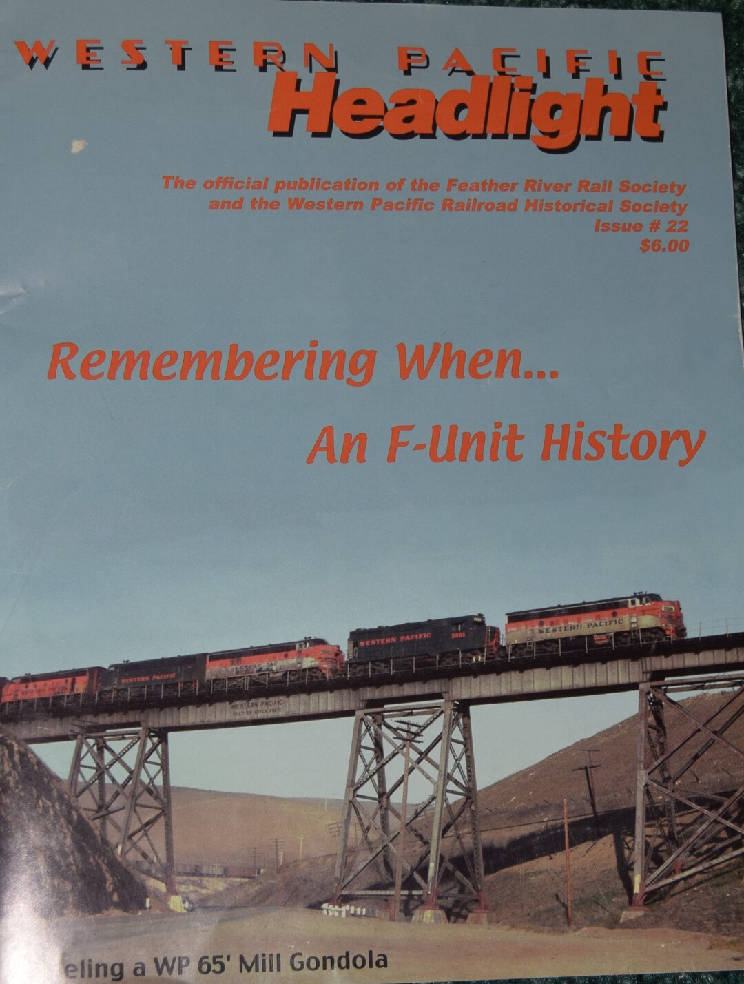 Western Pacific Headlight Magazine Issue No. 22 Winter 2003 Feather ...