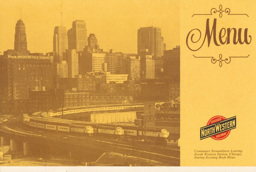Chicago and Northern Western Dinner Menu 9 X 6 1968 Mint Condition - Etsy