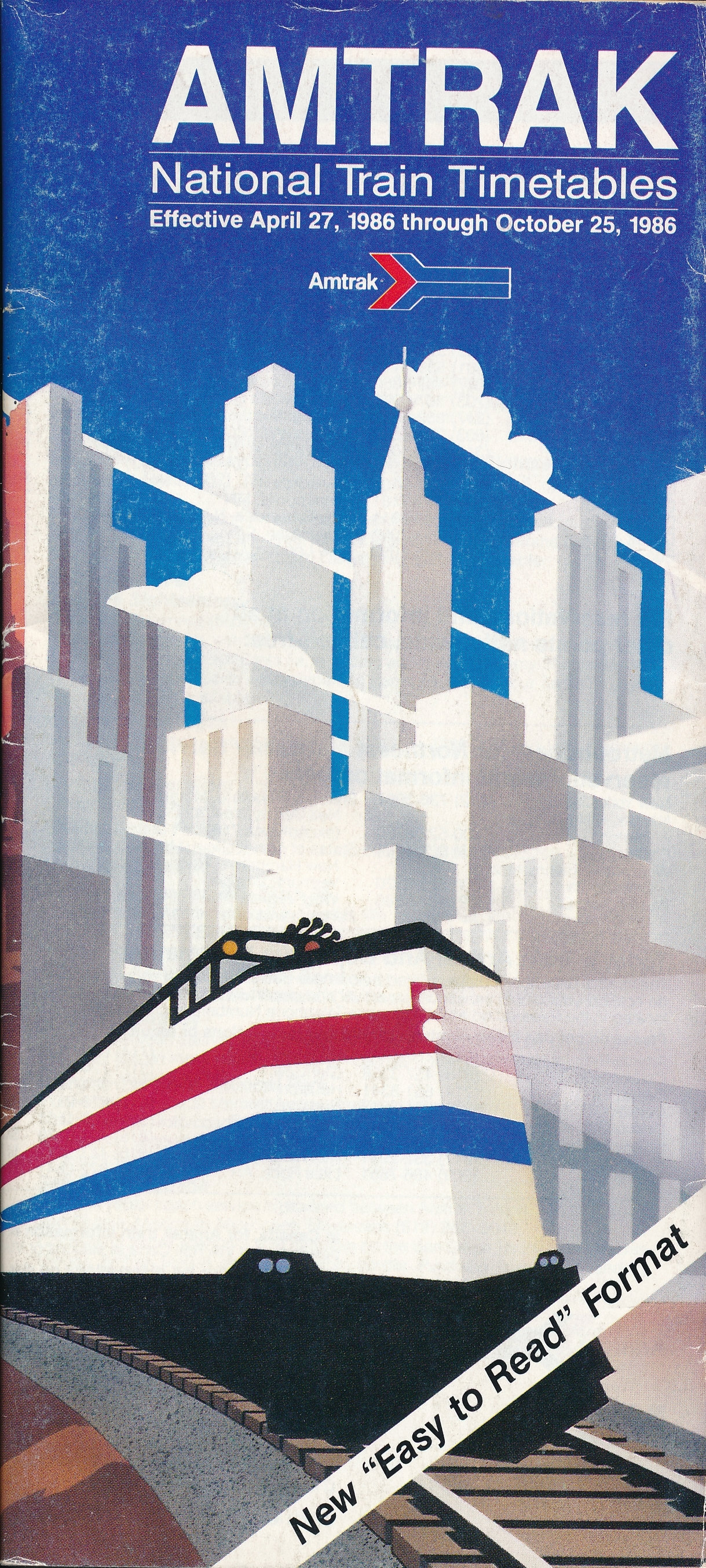 Amtrak National Timetable Lot of 4: February 1, 1981, April 26, 1981 ...