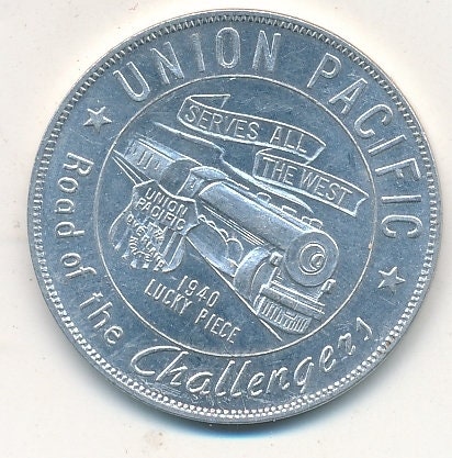 Union Pacific Railroad 1940 Lucky Piece Aluminum Coin - Etsy