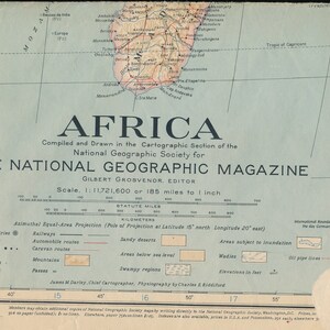 The National Geographic Magazine Maps: Lot of 3. Northern Africa 1954 ...