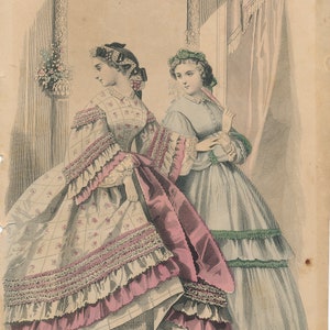 Antique Authentic Lithograpyh Victorian Art Lot of 7 From the January ...