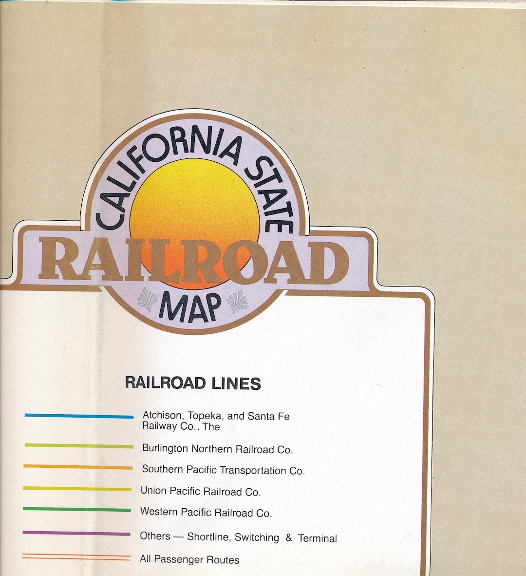 1982 Caltrans California State Railroad Map 36 W X 46 H - Etsy