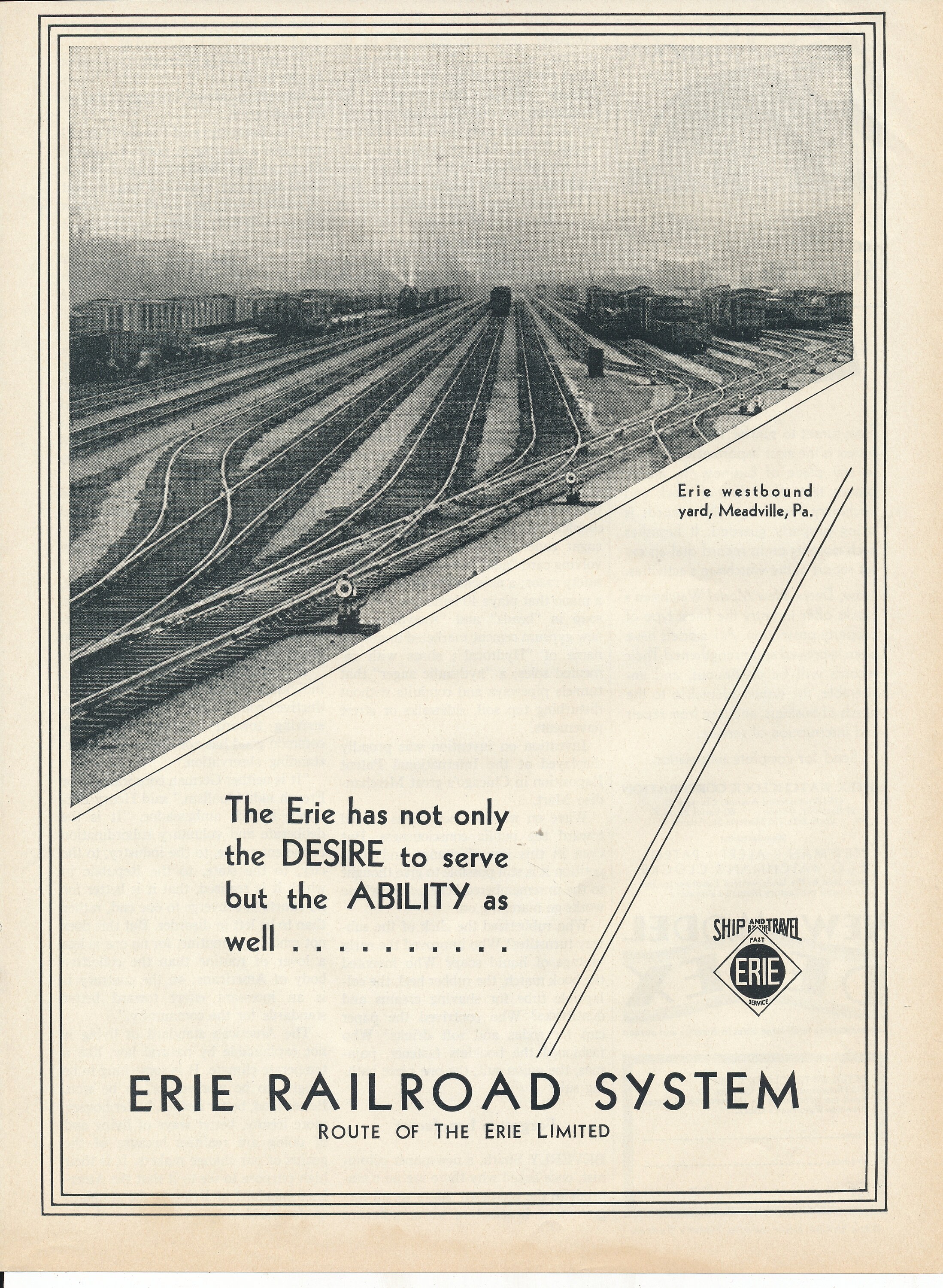 Erie Railroad 4 Magazine Print Ads From the 1930's-40's and 50's - Etsy