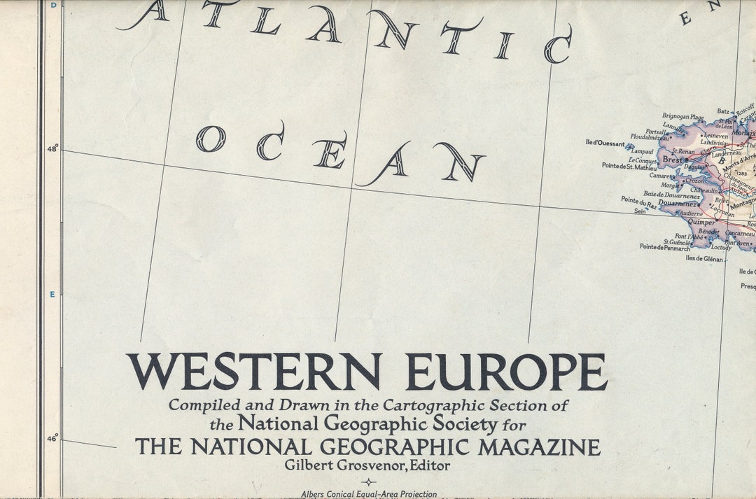 National Geographic Maps: Western Europe 1950 and Central Europe ...