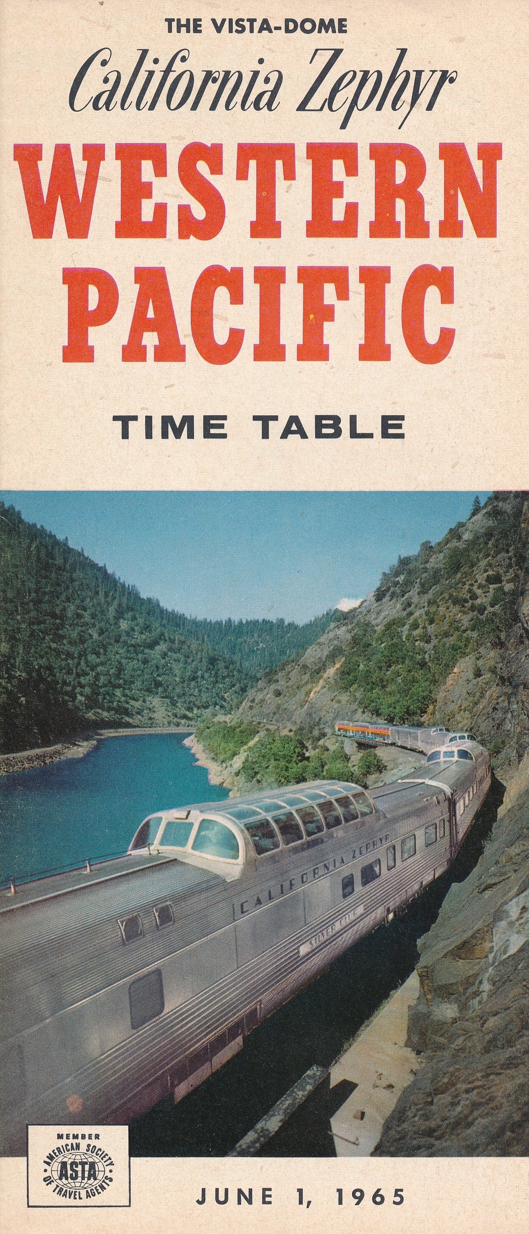 Western Pacific Railroad Public Timetable June 1, 1965 - Etsy