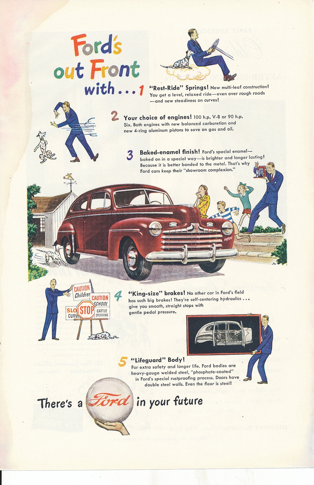 7 Vintage Print Ads for Ford 1940's, and 1950's - Etsy