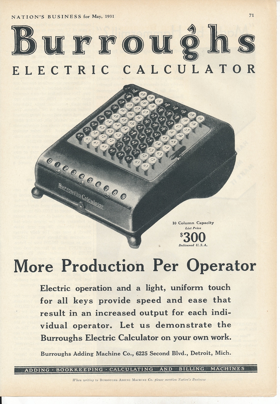 10 Vintage Antique Magazine Ads for Office Machines 1890's Thru 1930's ...