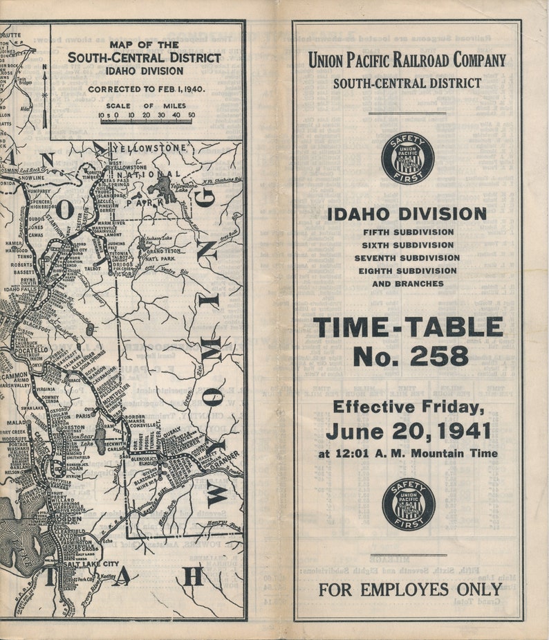 Union Pacific Railroad Idaho Division 5th Thru 8th Subdivisions ...