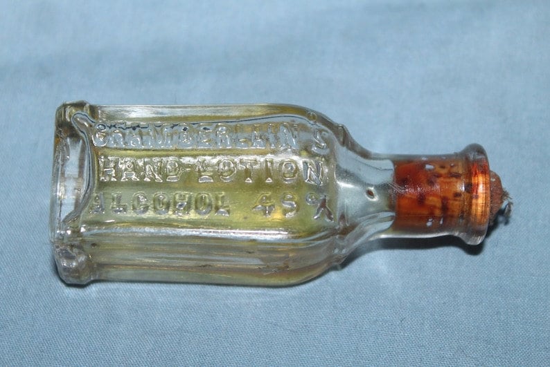 Vintage Antique Empty Corked Bottle Chamberlain's Hand - Etsy