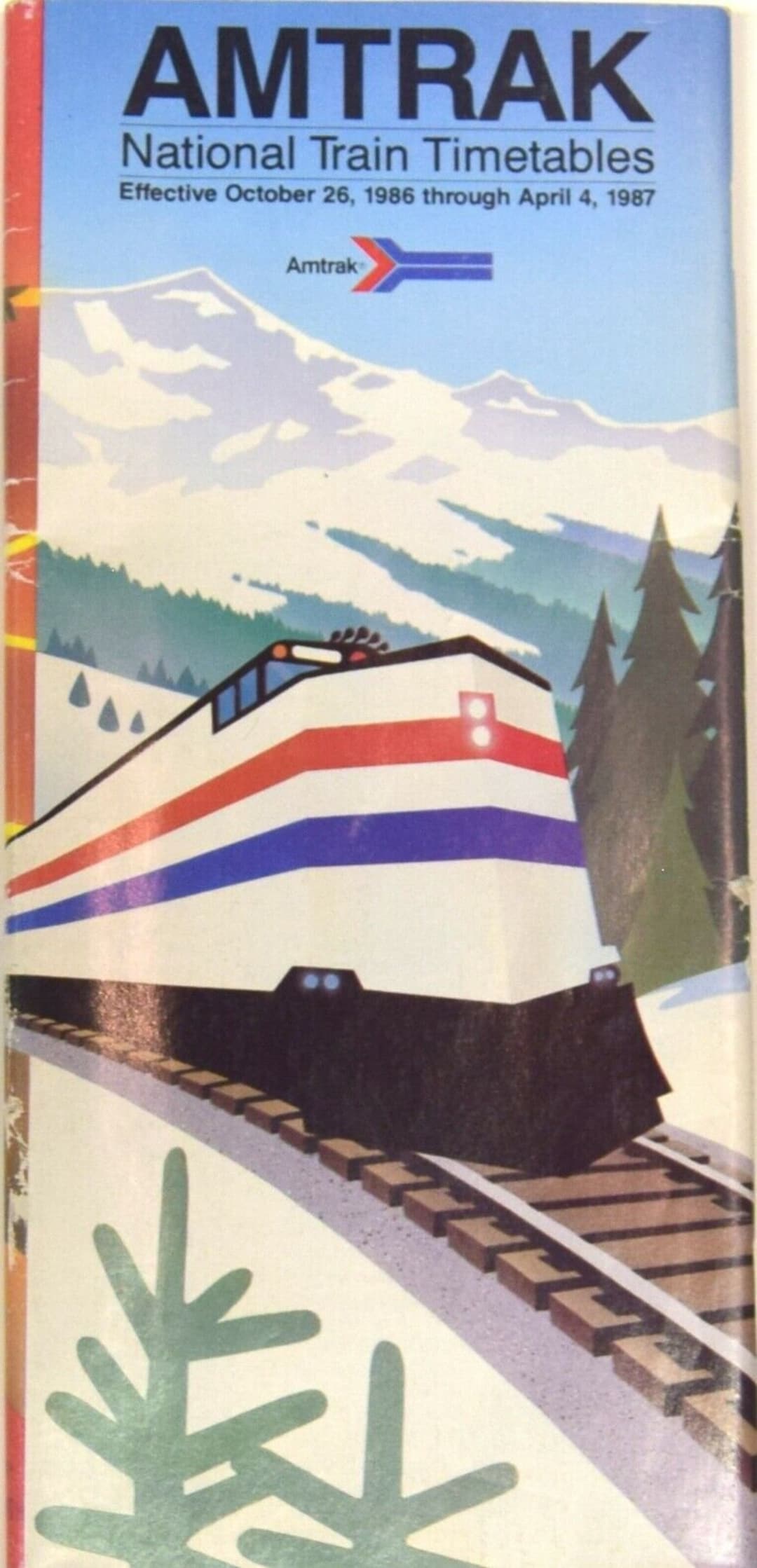 Amtrak System Passenger Train Timetables Lot of 6 From the 1980's: 1980 ...