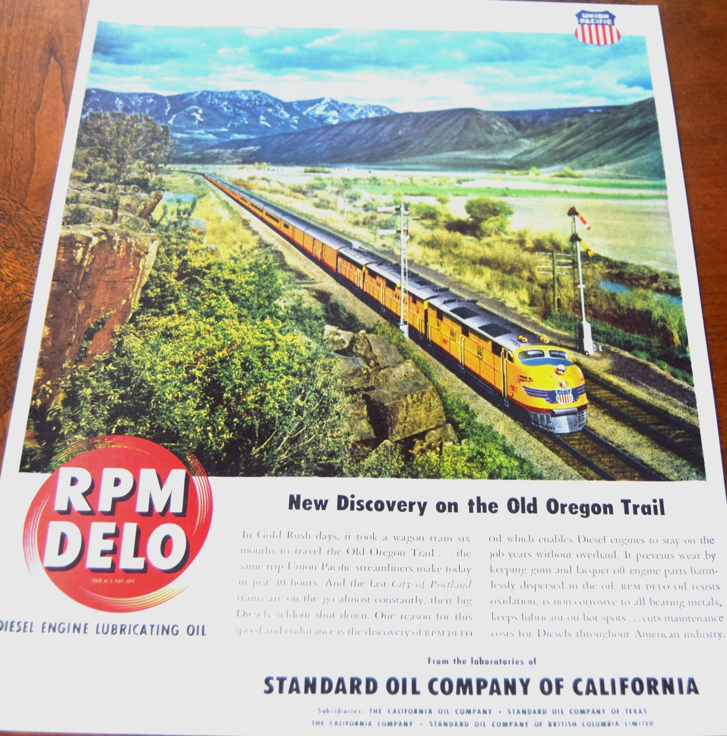 Magazine Print Ad's Lot of 2: Standard Oil's RPM Delo Lubricating Oil ...