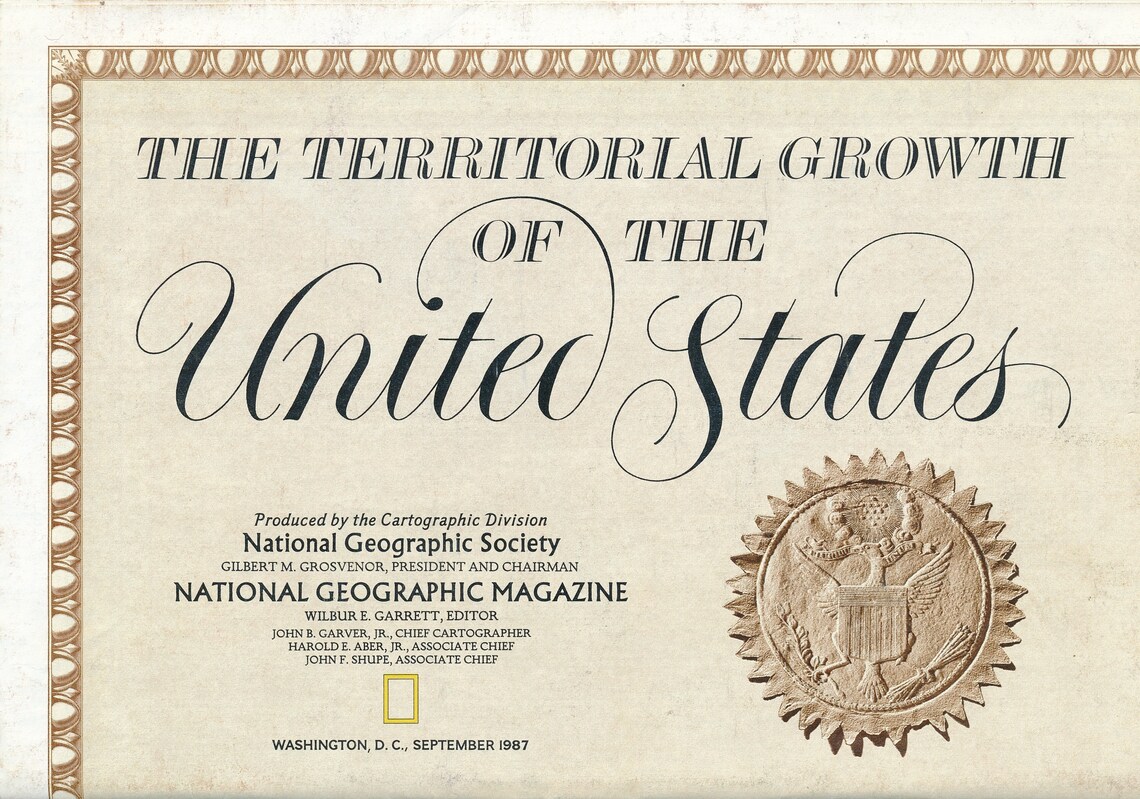 The National Geographic Magazine Maps: Historical Map of the United ...