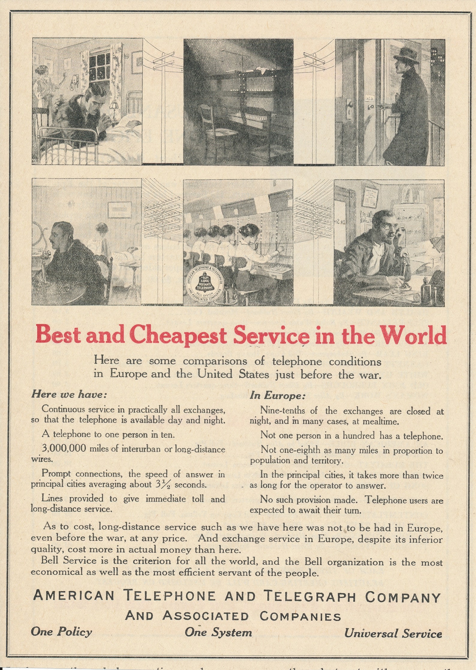 American Telephone and Telegraph Company AT&T 3 Magazine Print Ads From ...