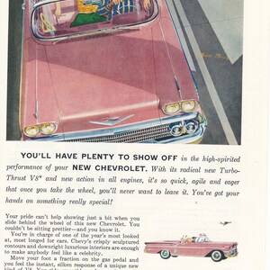 6 Vintage Magazine Ads for Chevrolet in the 1950's - Etsy