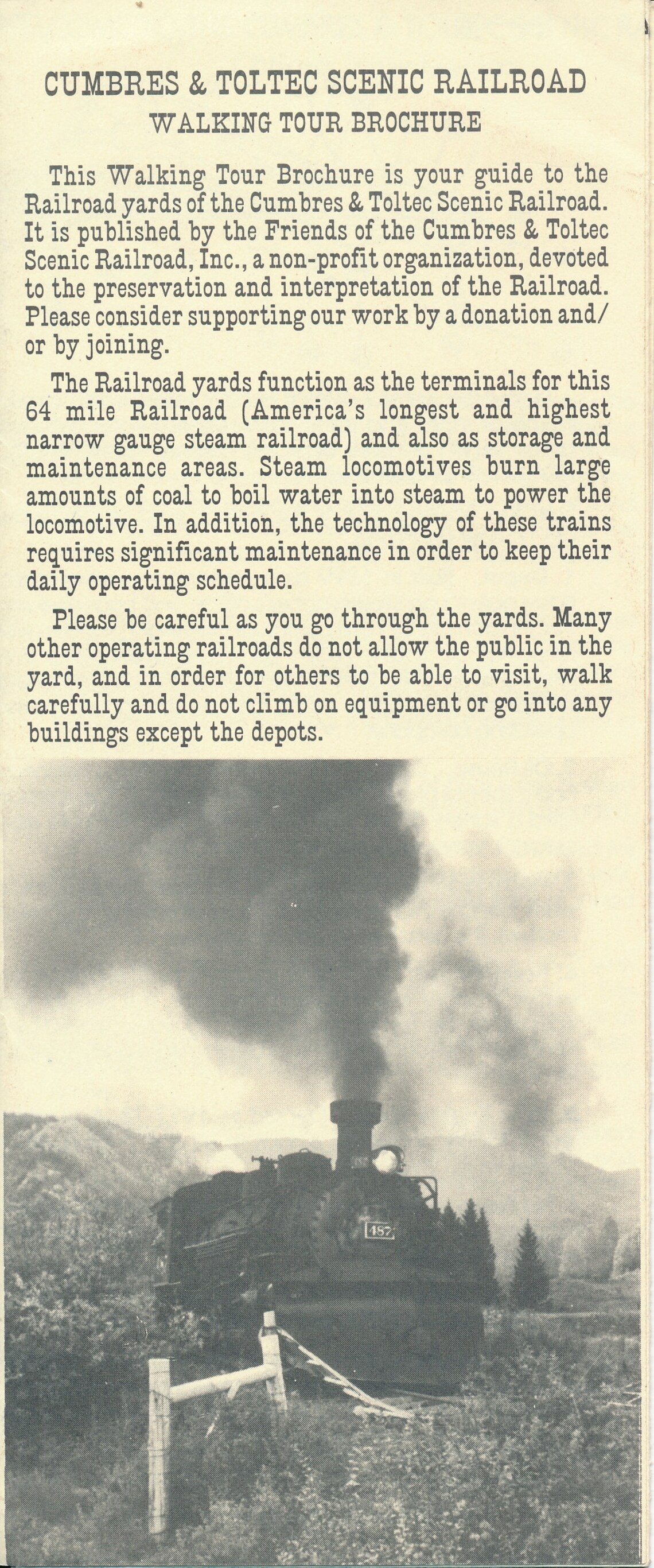 Cumbres and Toltec Scenic Railroad Lot of 4 Brochures - Etsy