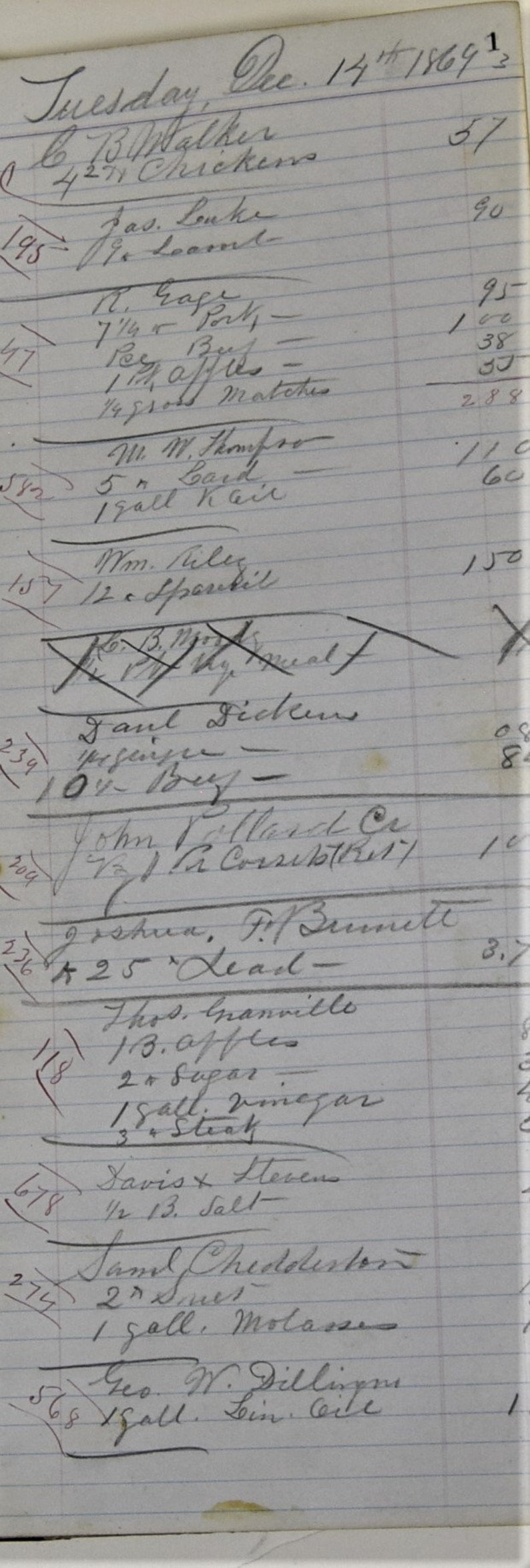 Ledger From 1869 - Etsy