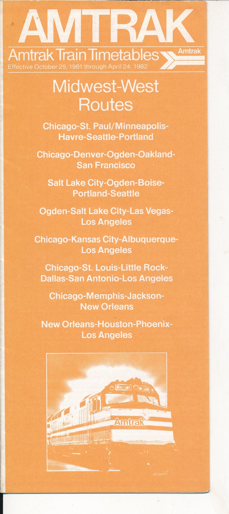 Amtrak Timetables Lot of 9 Different Regional - Etsy