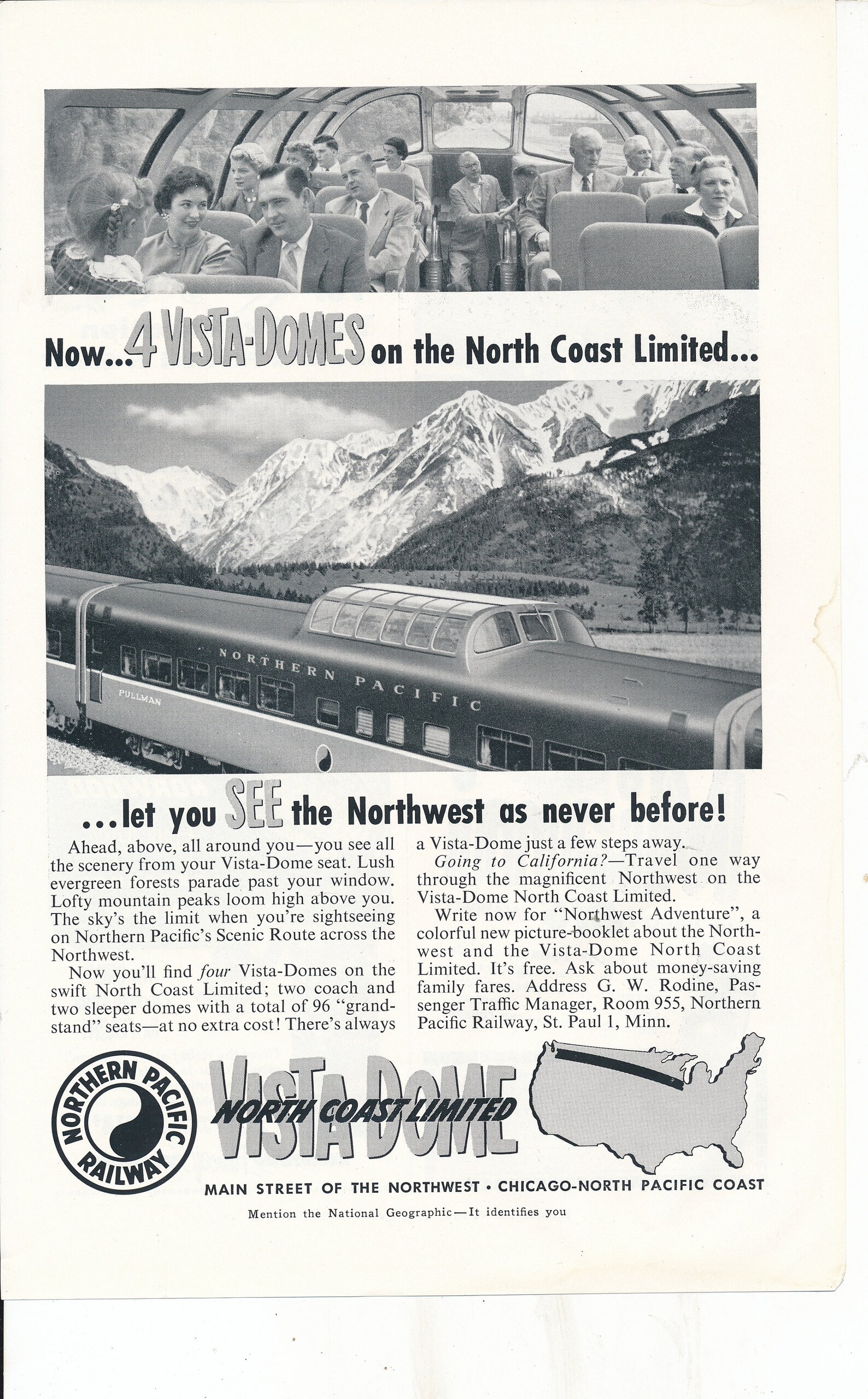 Northern Pacific Railway 5 Magazine Print Ads From the 1950's - Etsy