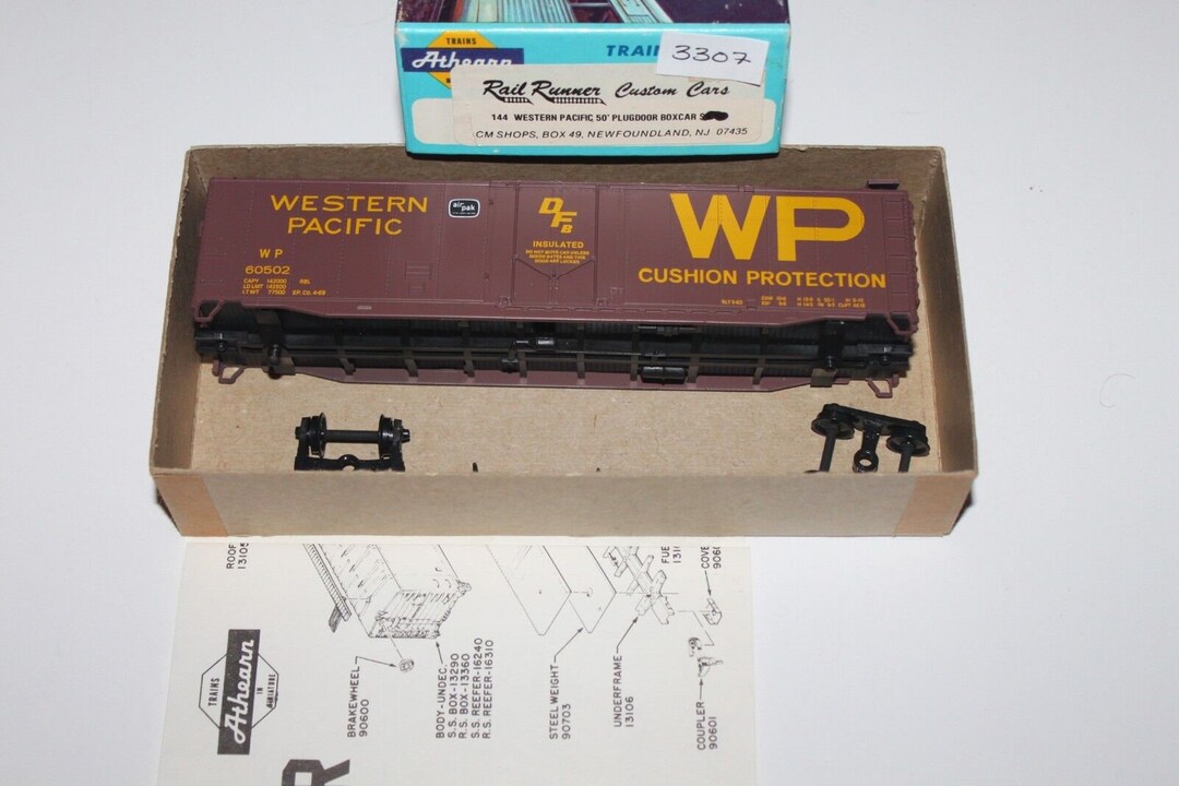 HO Scale Railrunner 144 Western Pacific 50' Single Door Boxcar - Etsy