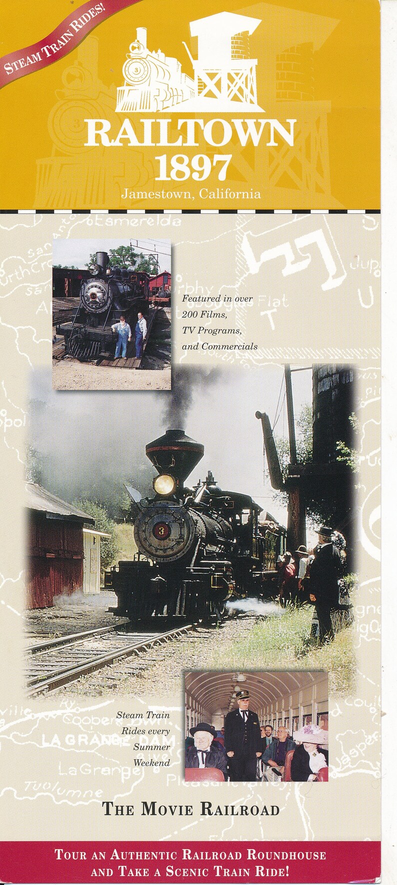 Sierra Railroad Railtown 1897 Lot of 9 Items: 7 Brochures Form 1974 to ...