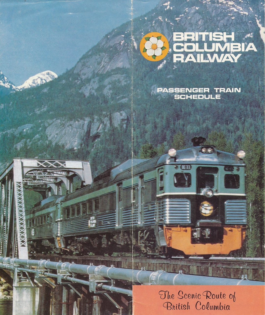 British Columbia Railway Public Timetable July 1, 1974 - Etsy
