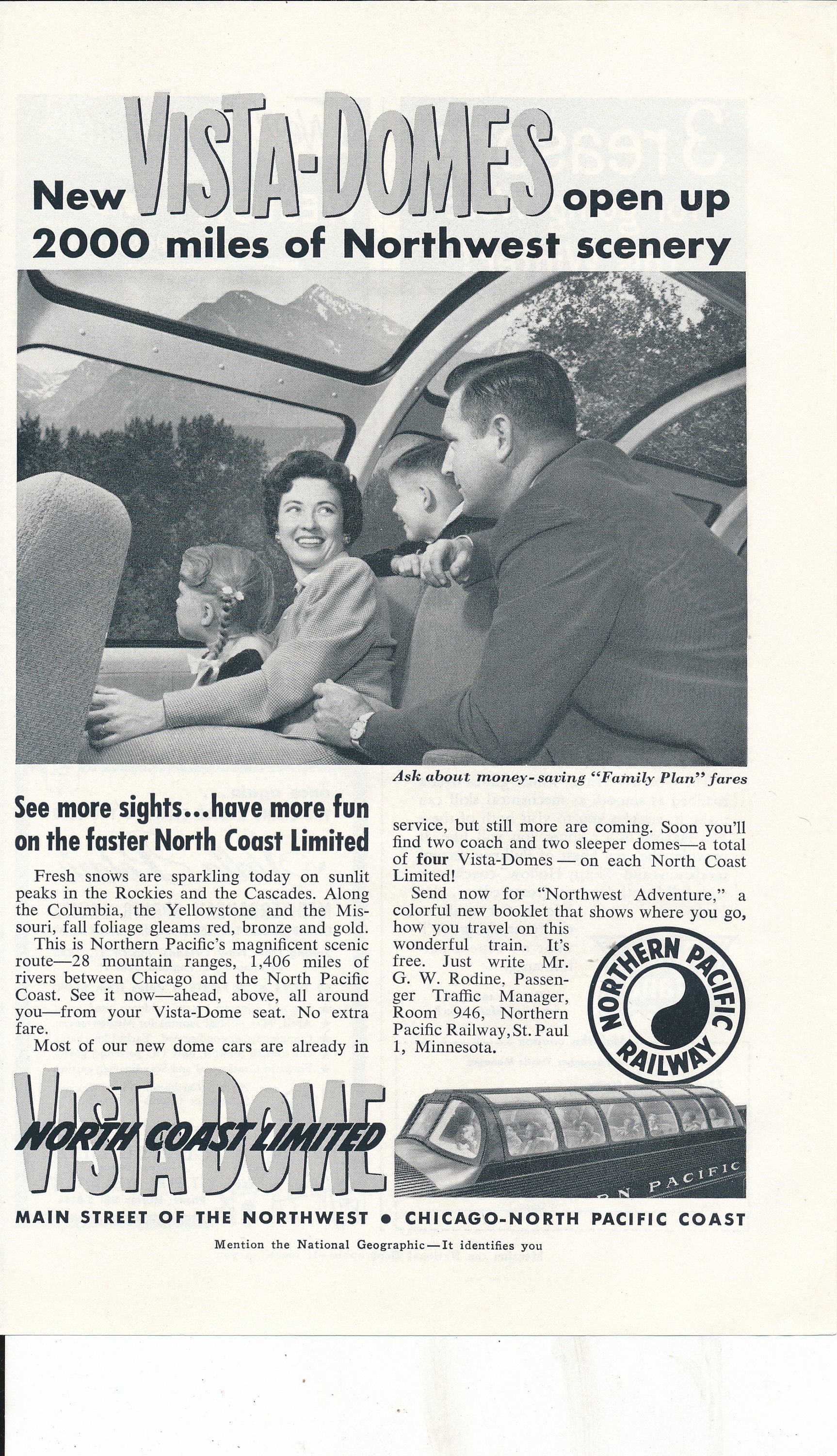 Northern Pacific Railway 5 Magazine Print Ads From the 1950's - Etsy