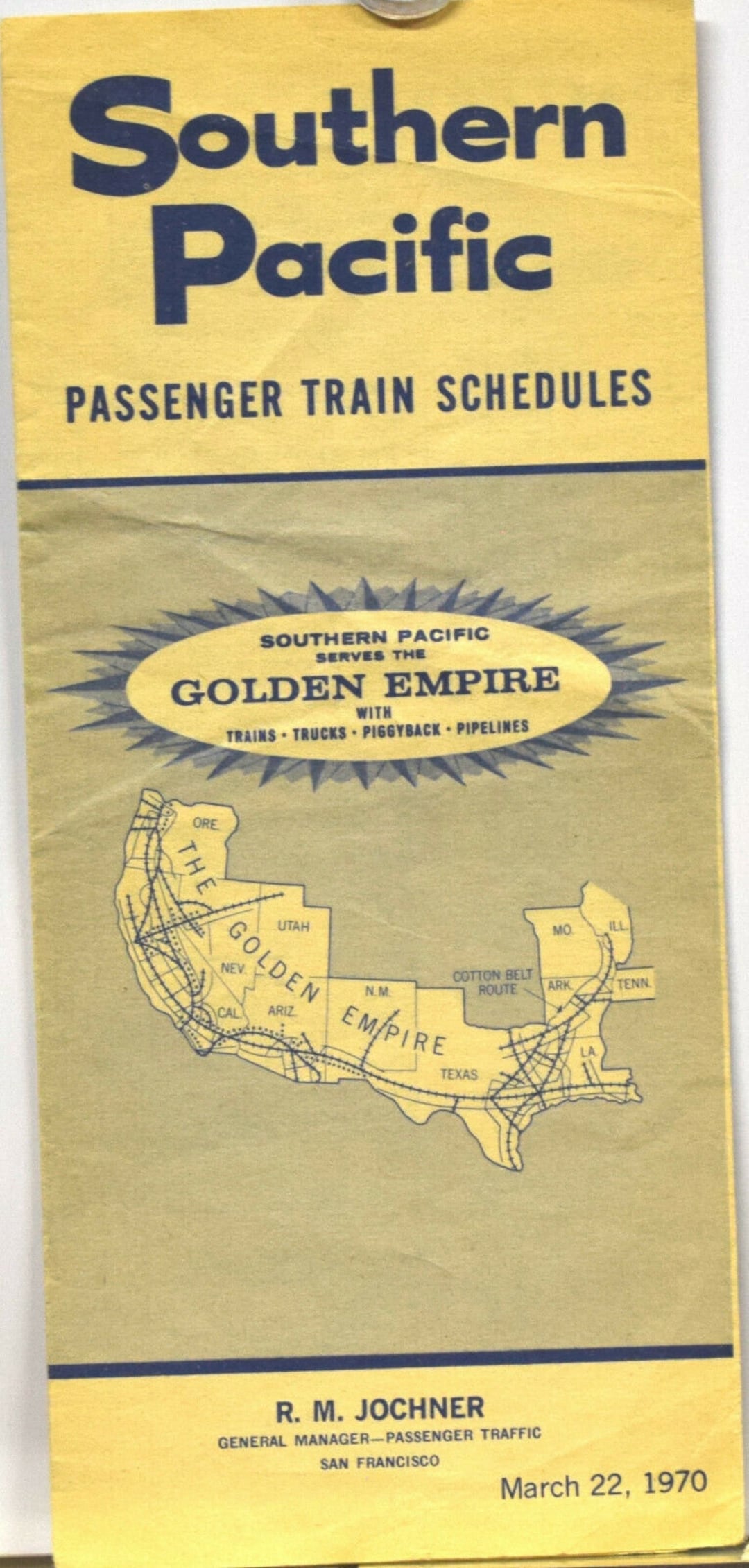 Southern Pacific Railroad Timetables Assortment of 8 in the 1960's and ...