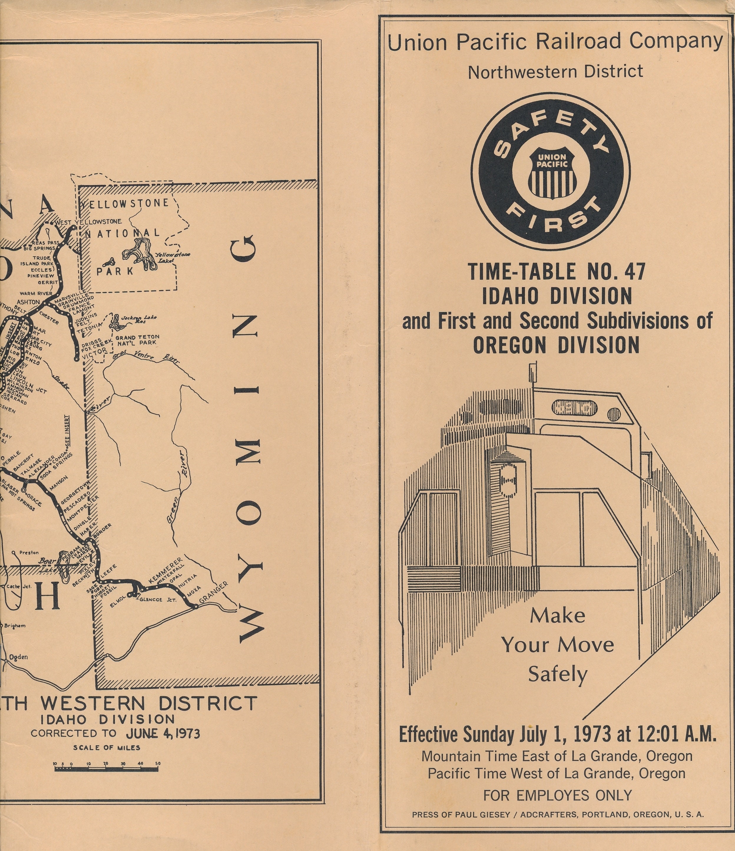 Union Pacific Railroad Idaho Division and Oregon Division First and ...