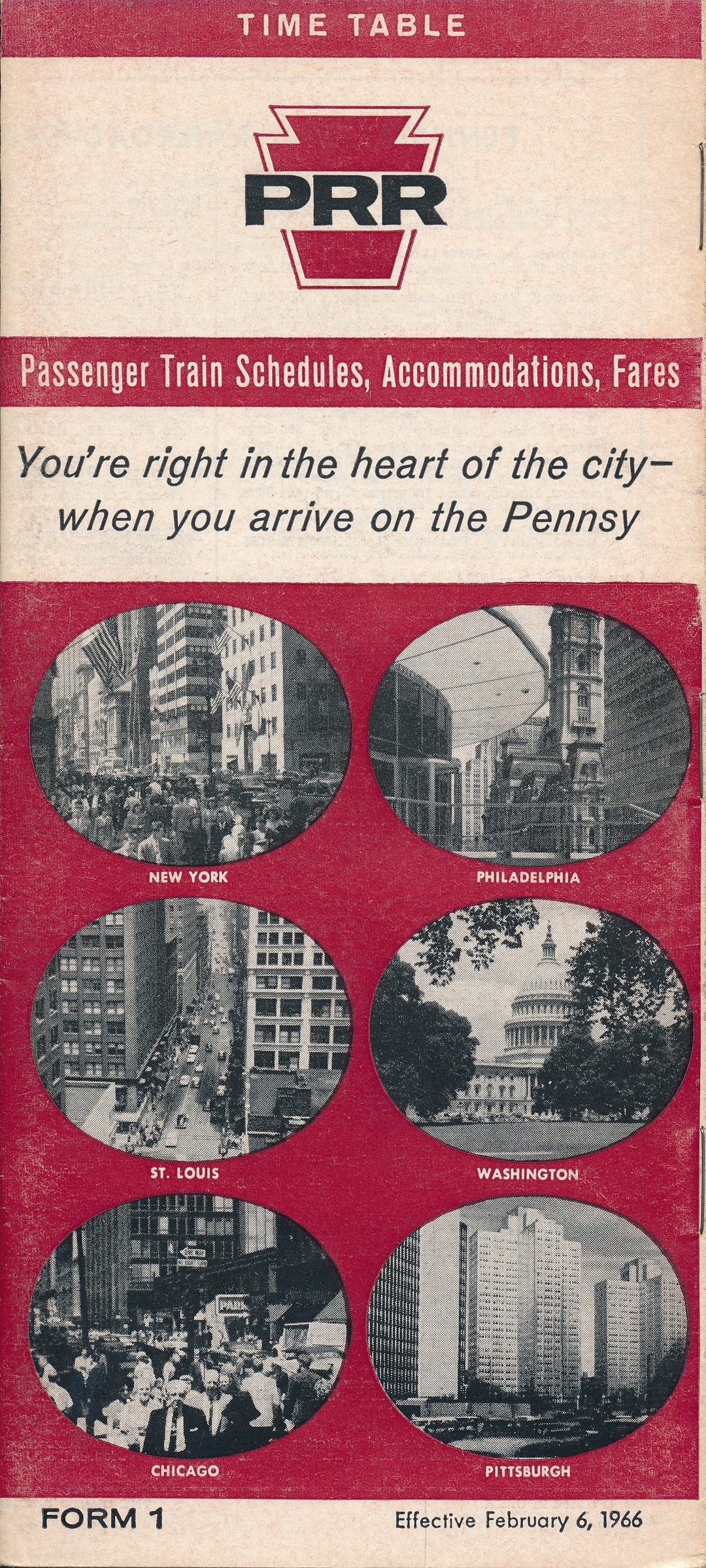 Pennsylvania Railroad Public System Timetable February 6, 1966 - Etsy