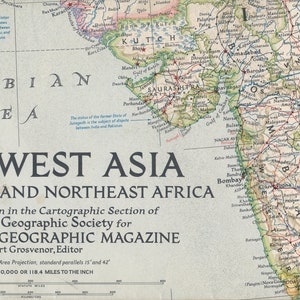 The National Geographic Magazine Maps: Asia and Adjacent Areas 1951 ...