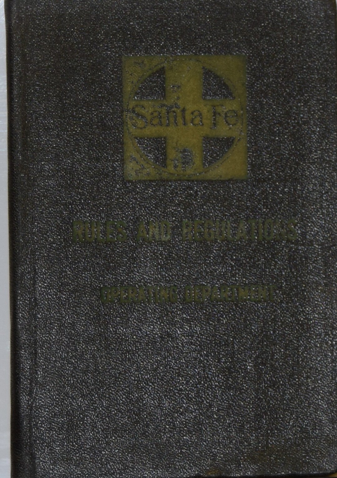 Santa Fe Railway Rule Book for 1927 - Etsy