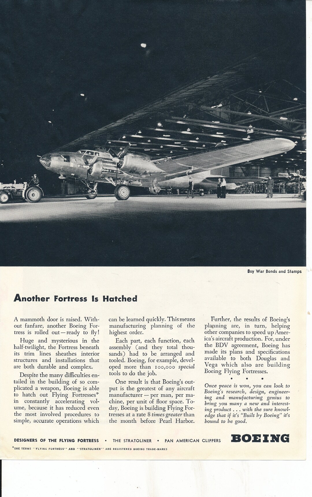 Two Boeing Military Magazine Ads From the 1940's for the Flying ...