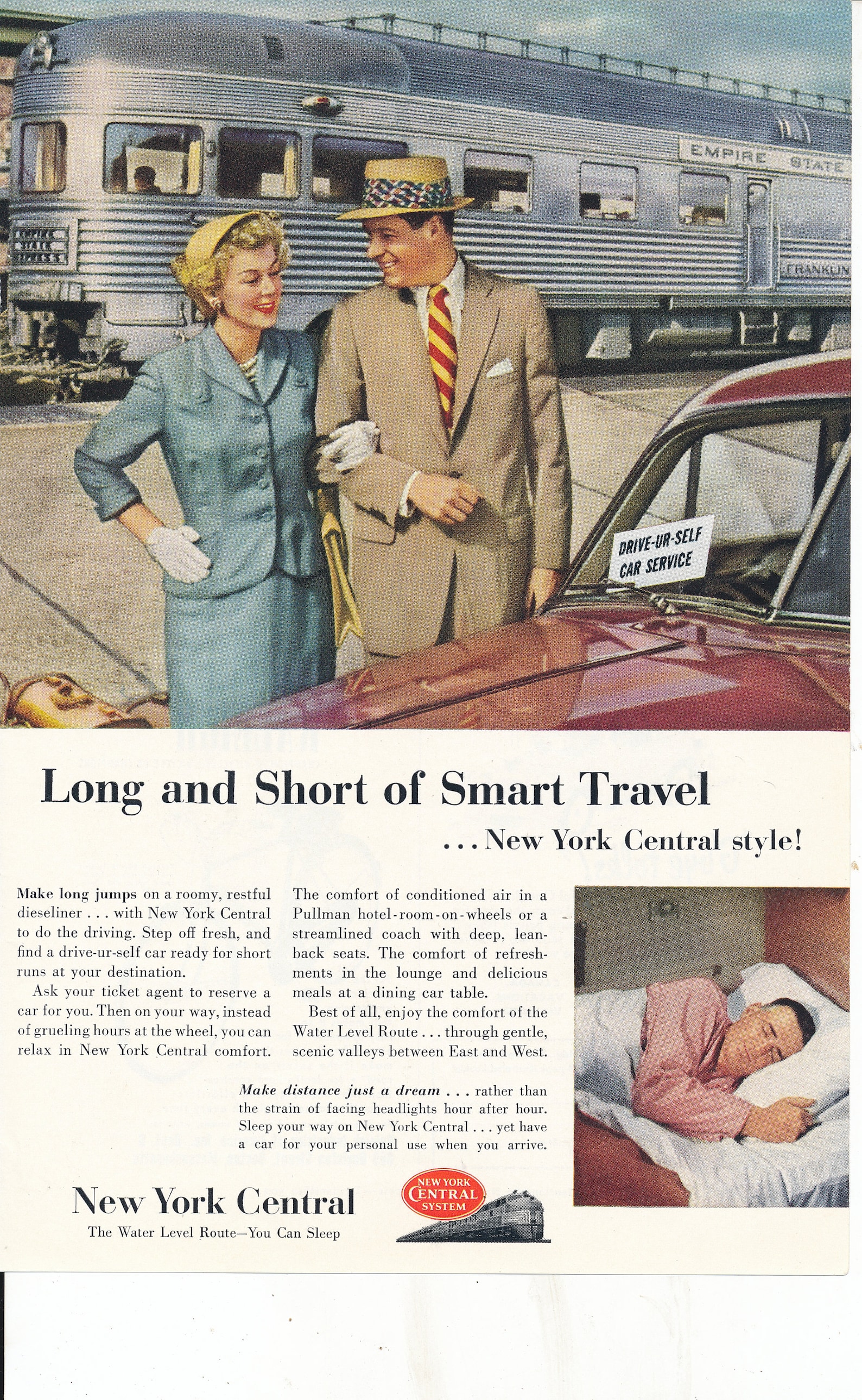 New York Central System 4 Magazine Print Ads From the 1950's - Etsy