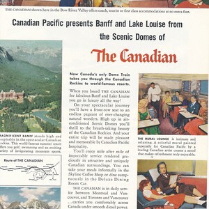 Canadian Pacific 4 Magazine Print Ad's From the 1950's - Etsy
