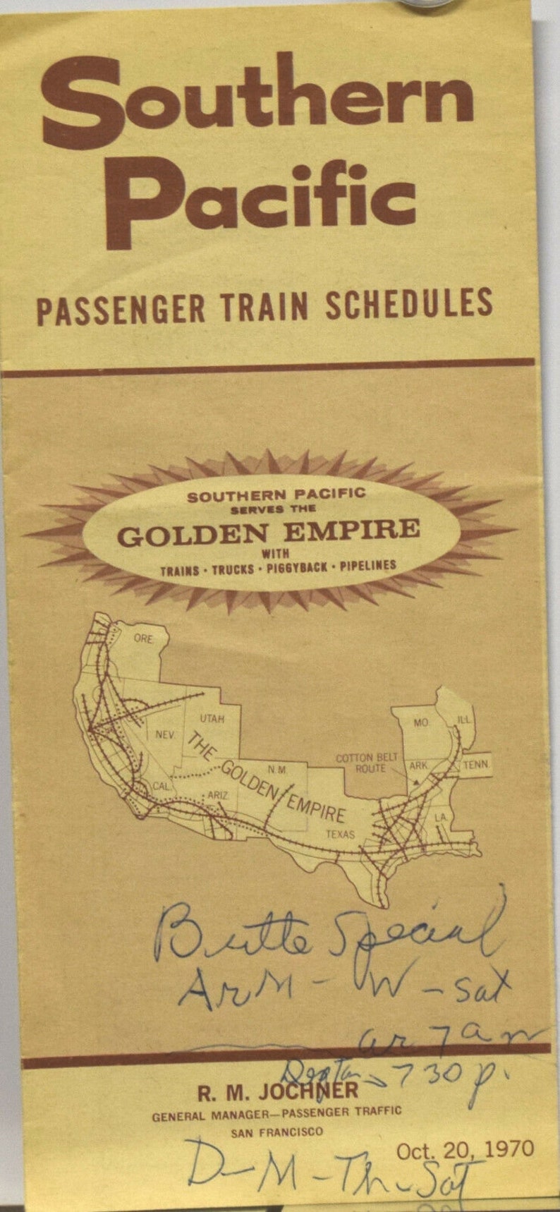 Southern Pacific Railroad Timetables Assortment of 8 in the | Etsy