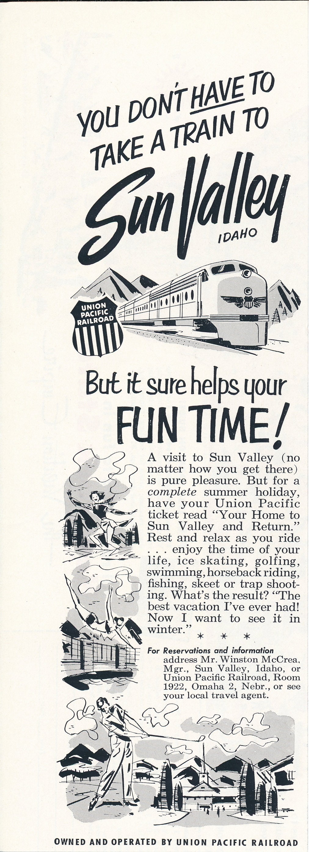 Union Pacific Railroad 7 Magazine Print Ads From the 1950's - Etsy