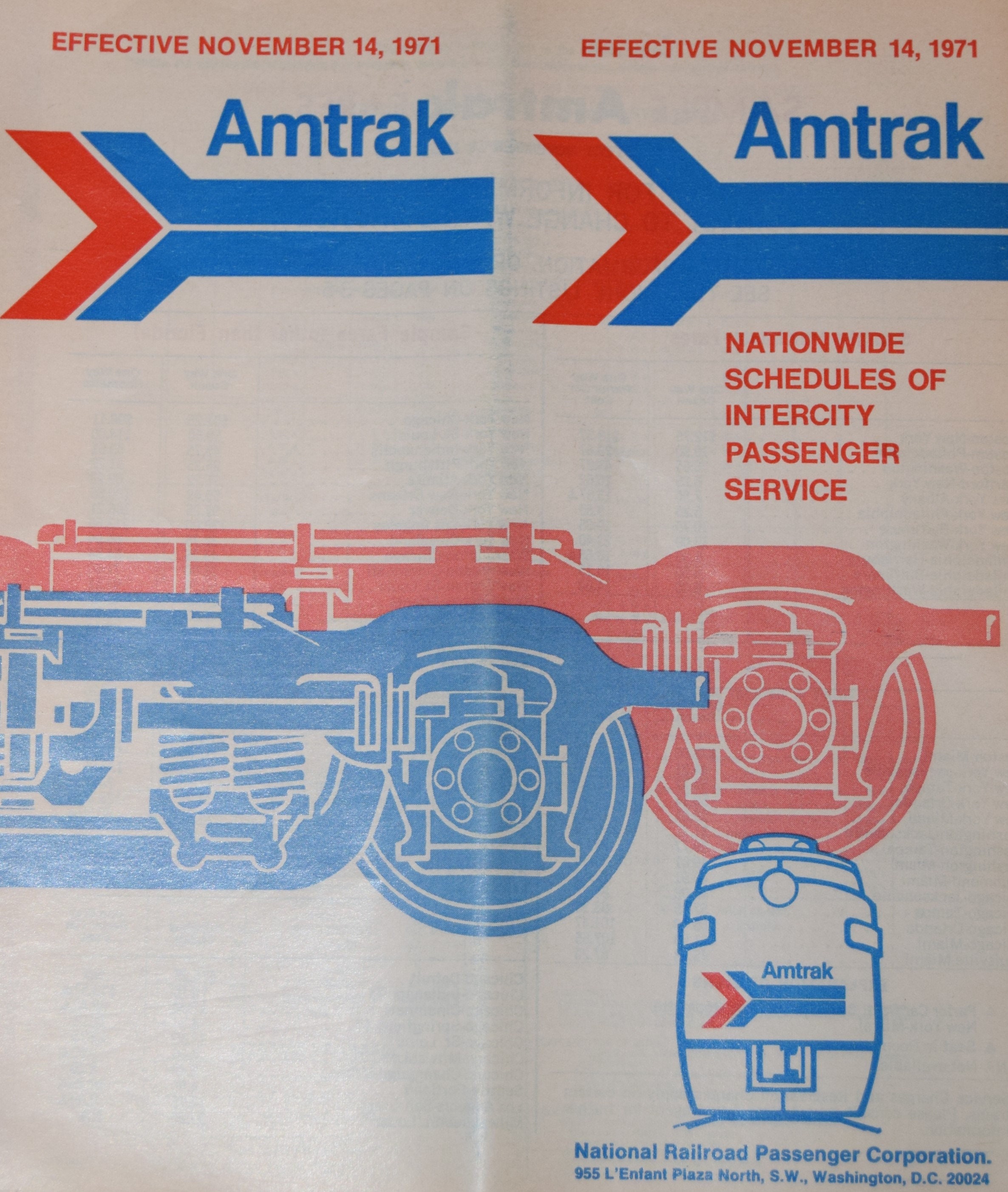 Amtrak Nationwide Passenger Train Timetables. 2nd, 3rd and 4th ...
