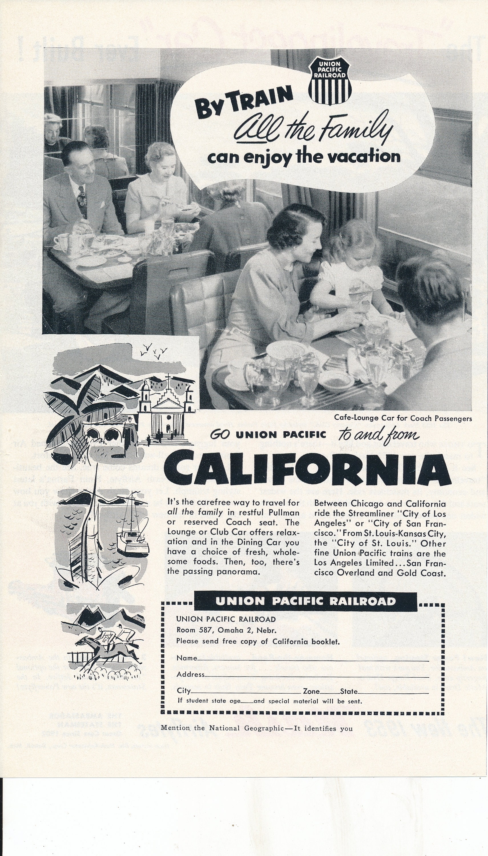 Union Pacific Railroad 5 Magazine Print Ads From the 1950's - Etsy