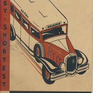 Safeway Bus Lines Brochure Dated 1933 - Etsy