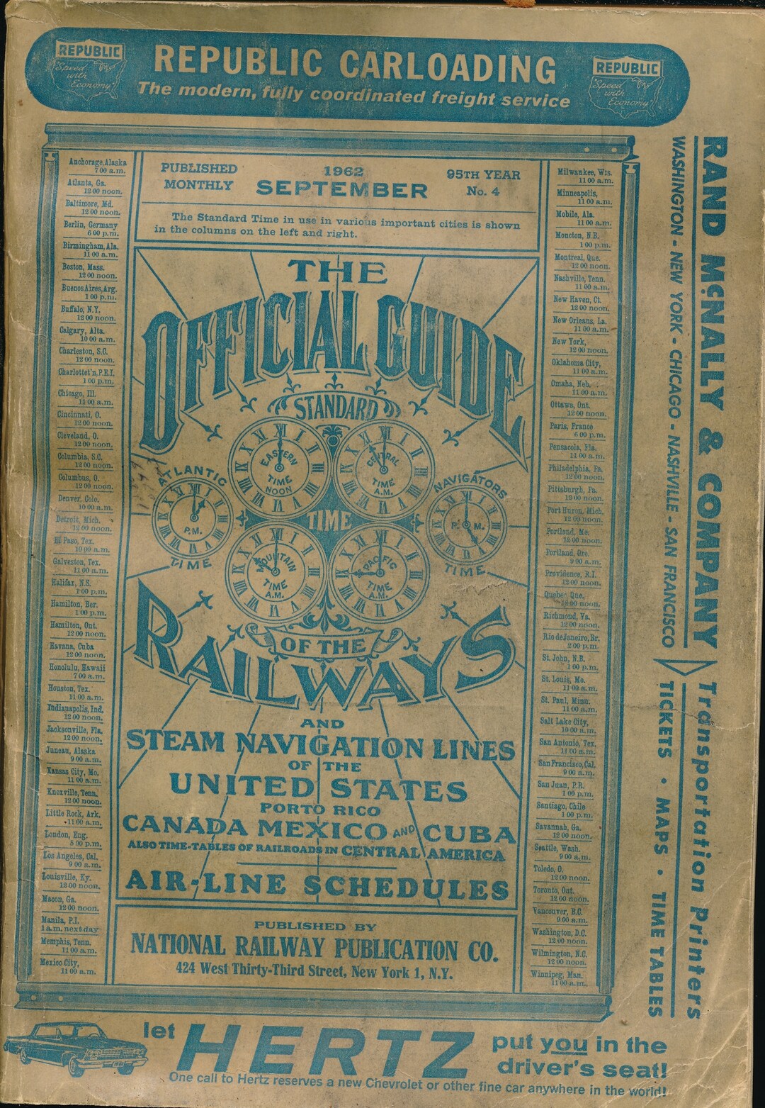 The Official Railway Guide September 1962 - Etsy