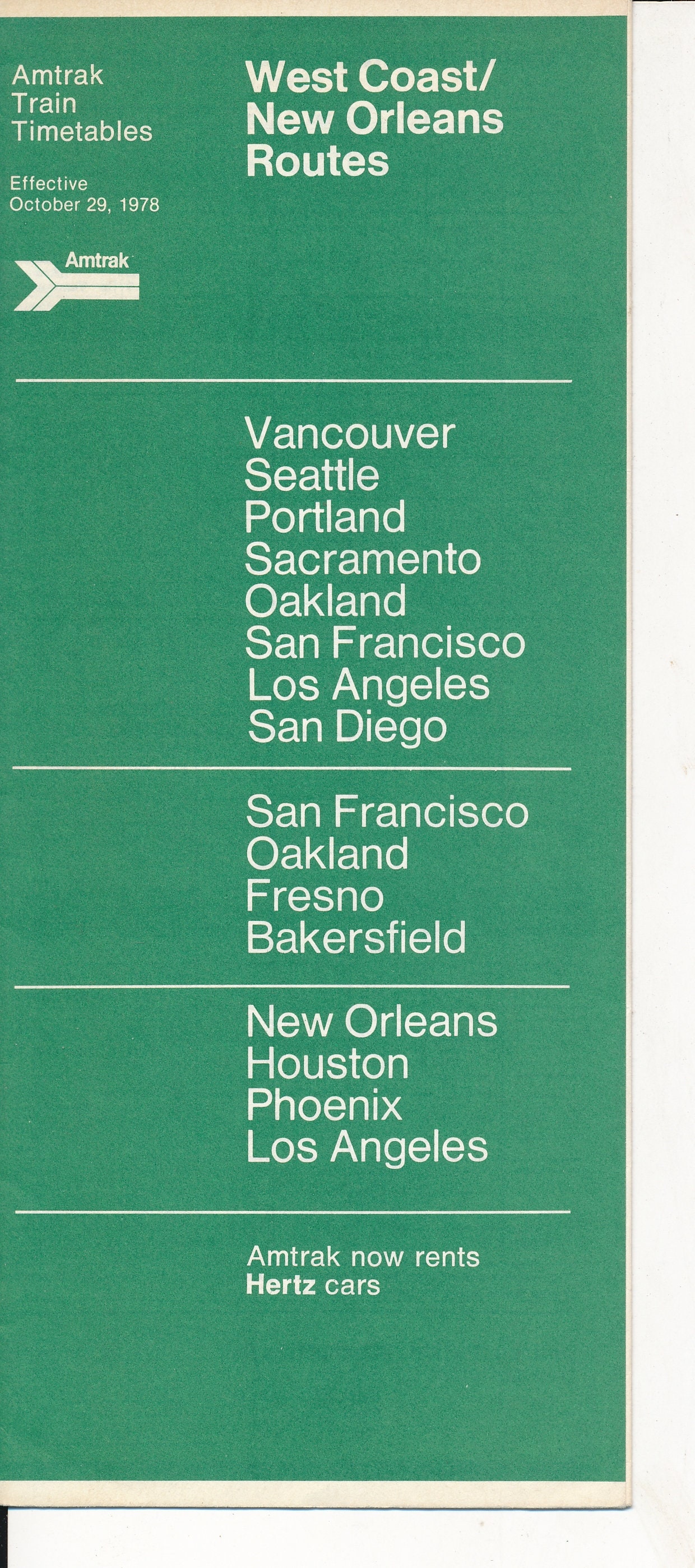 Amtrak West Coast Brochures and Timetables Lot of 10 - Etsy