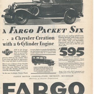 Fargo Trucks 4 Vintage Magazine Ads From the 1920's and 1930's - Etsy