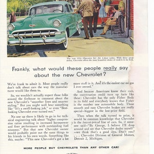 5 Vintage Magazine Ads for Chevrolet in the 1950's - Etsy