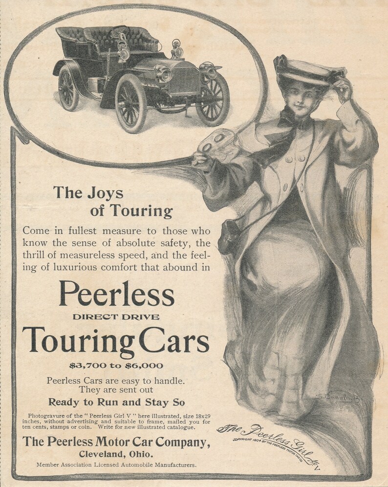 Vintage Peerless Touring Cars From 1904 - Etsy