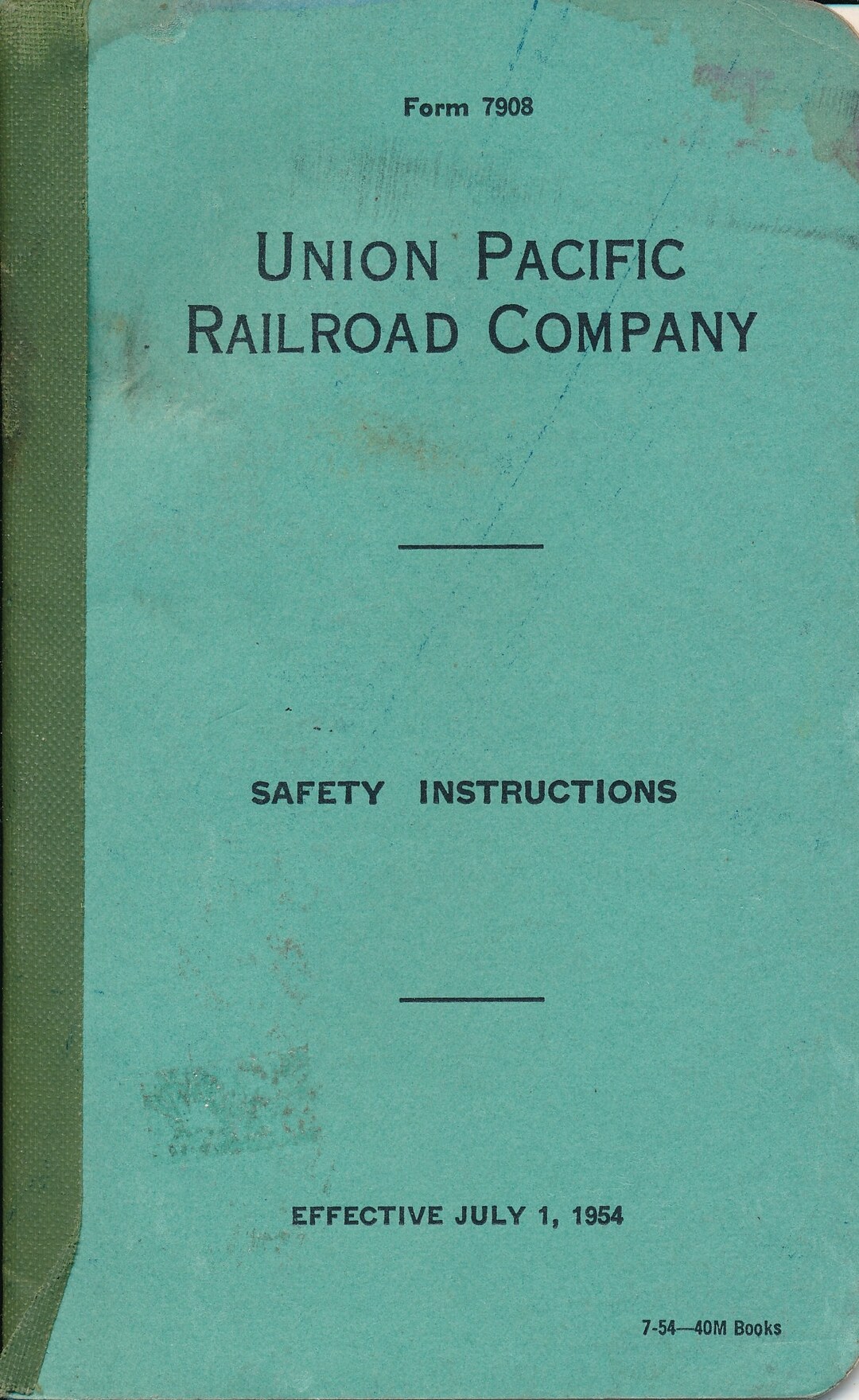 Union Pacific Railroad Safety Instructions July 1, 1954 - Etsy