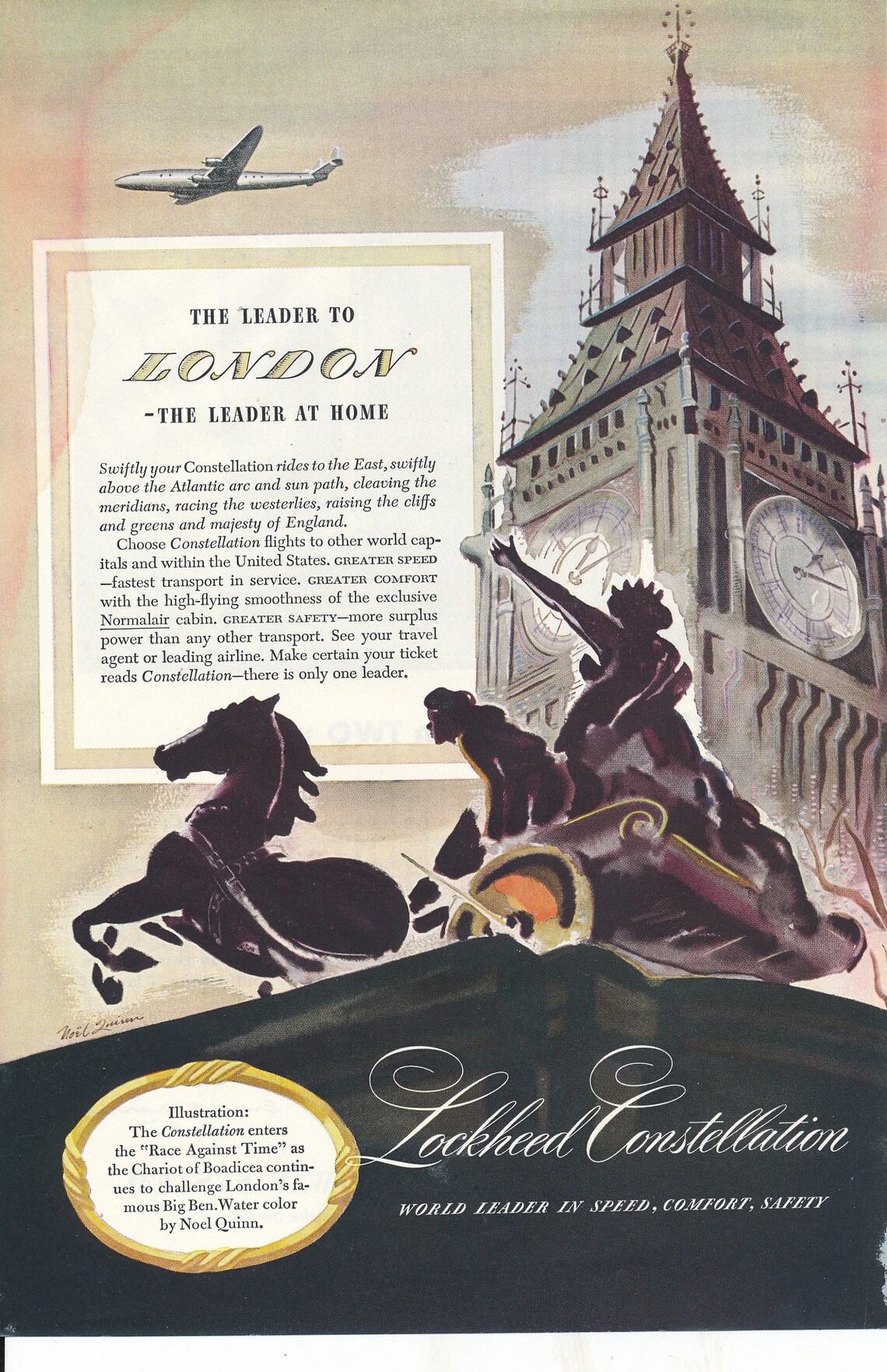 Lockheed Constellation Two Magazine Ads From the 1950s - Etsy