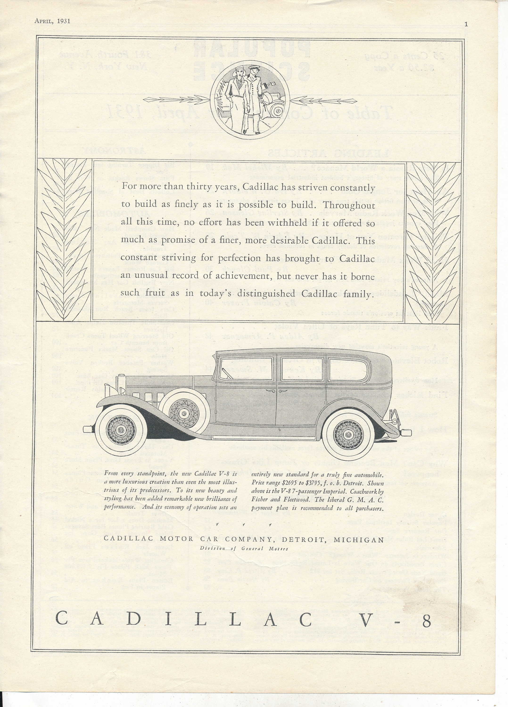 Vintage Cadillac Magazine Ads From the 1931 - Etsy